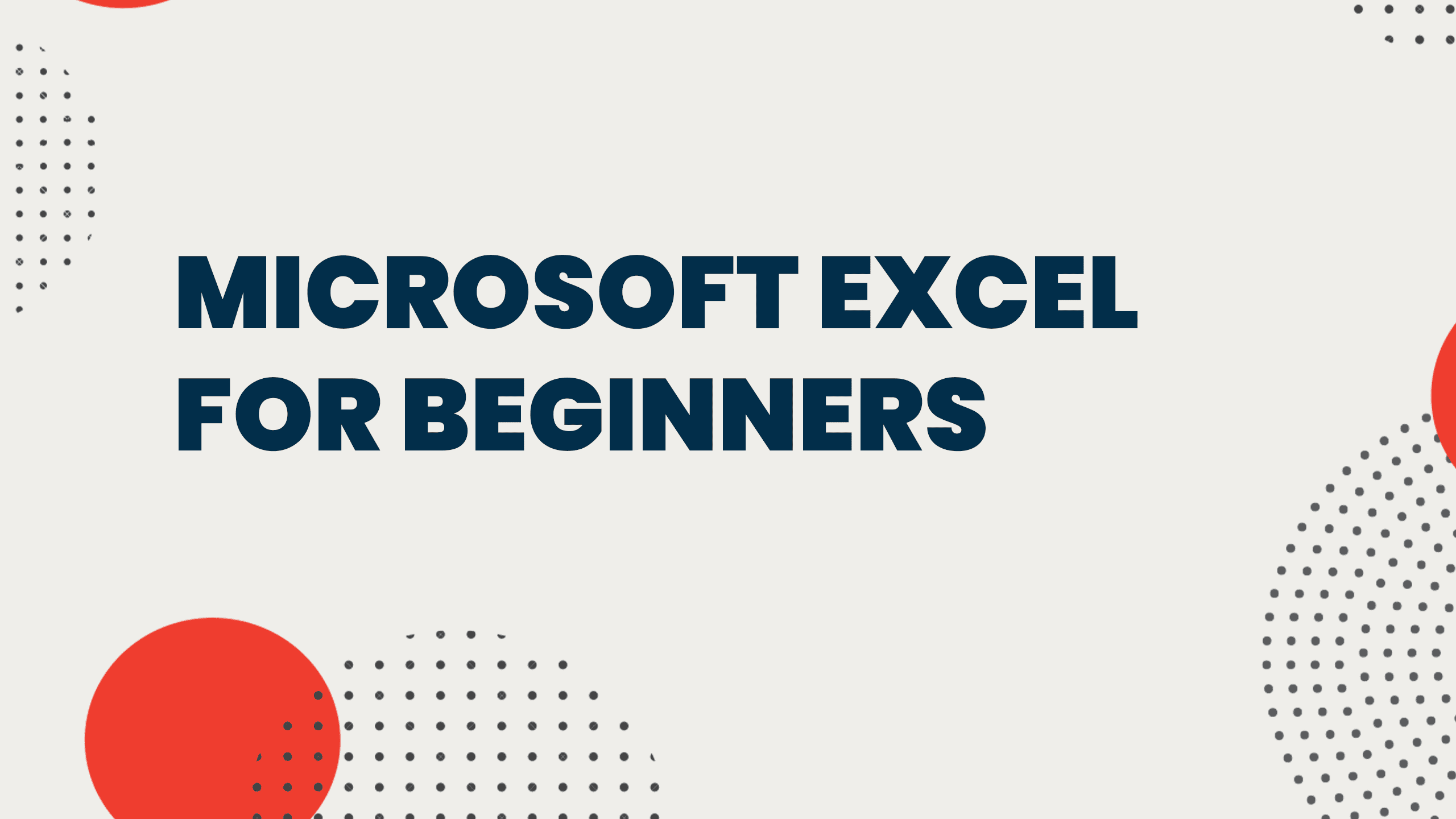 Microsoft Excel For Beginners Data For Development